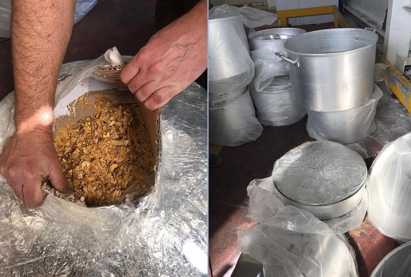 ניסו להבריח 2 טון טבק בתוך סירים | פורטל הכרמל והצפון